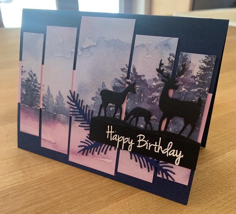 Deer Birthday Card - Etsy