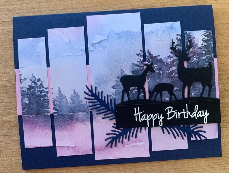 Deer Birthday Card - Etsy