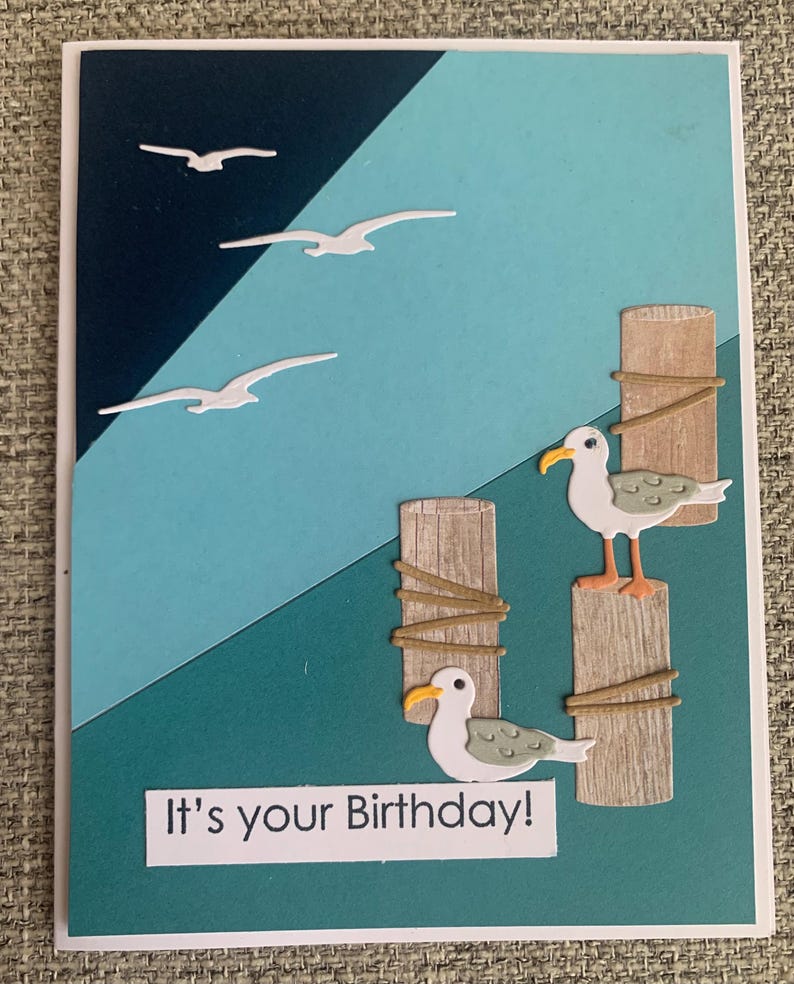 Seagull Birthday Card - Etsy