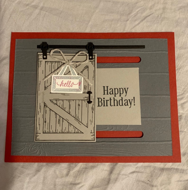 Barn Door Card - Etsy