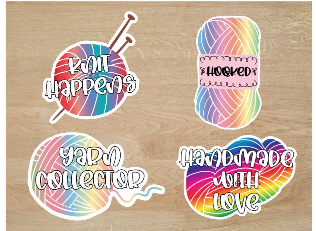 Knitting Stickers, Yarn Stickers, Knitting Needles, Knit Stickers ...