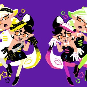 Splatoon Squid Sisters Two-sided Keychain - Etsy