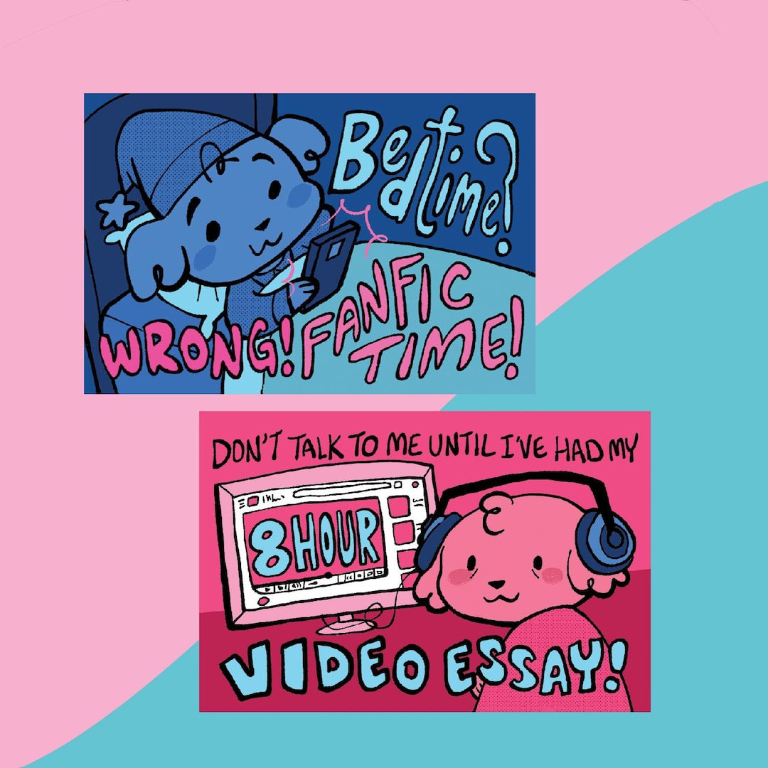 Fanfic Time! & Video Essay! Stickers - Etsy
