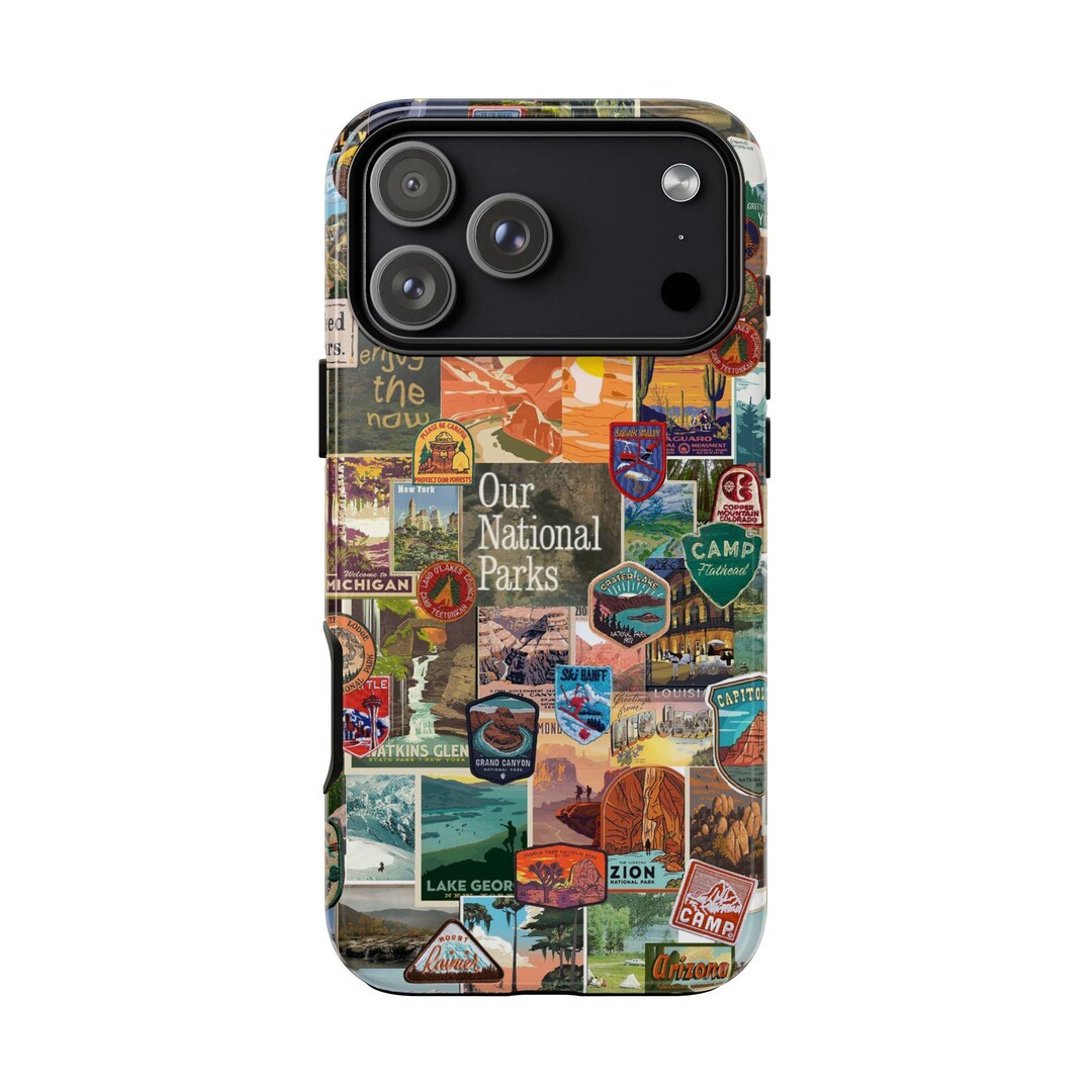 National Parks Phone Case, Camping and Travel Aesthetic, iPhone 15 14 ...