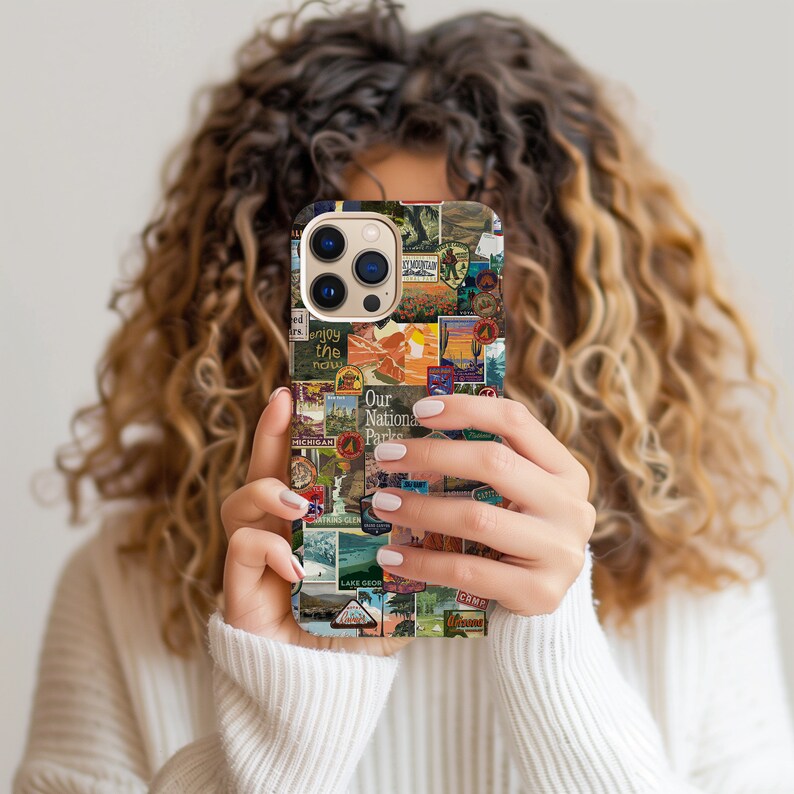 National Parks Phone Case, Camping and Travel Aesthetic, iPhone 15 14 ...
