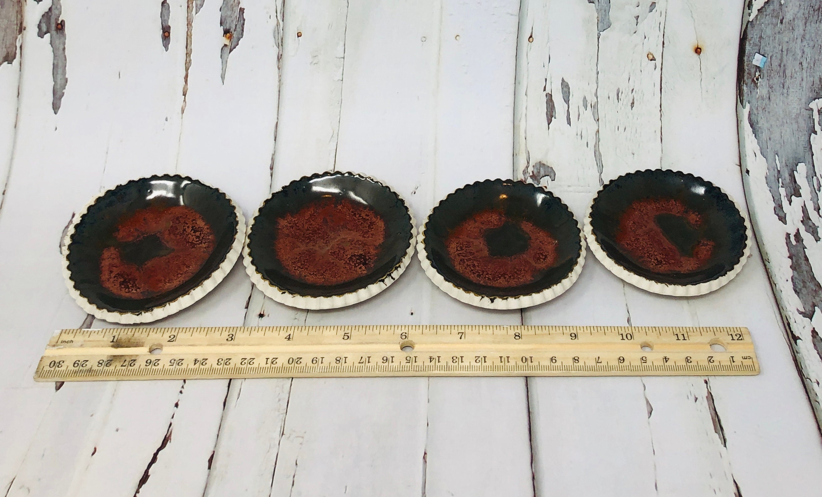 Catch-all Plates / Trinket Dish Set/ Small Scalloped Plate Set - Etsy ...