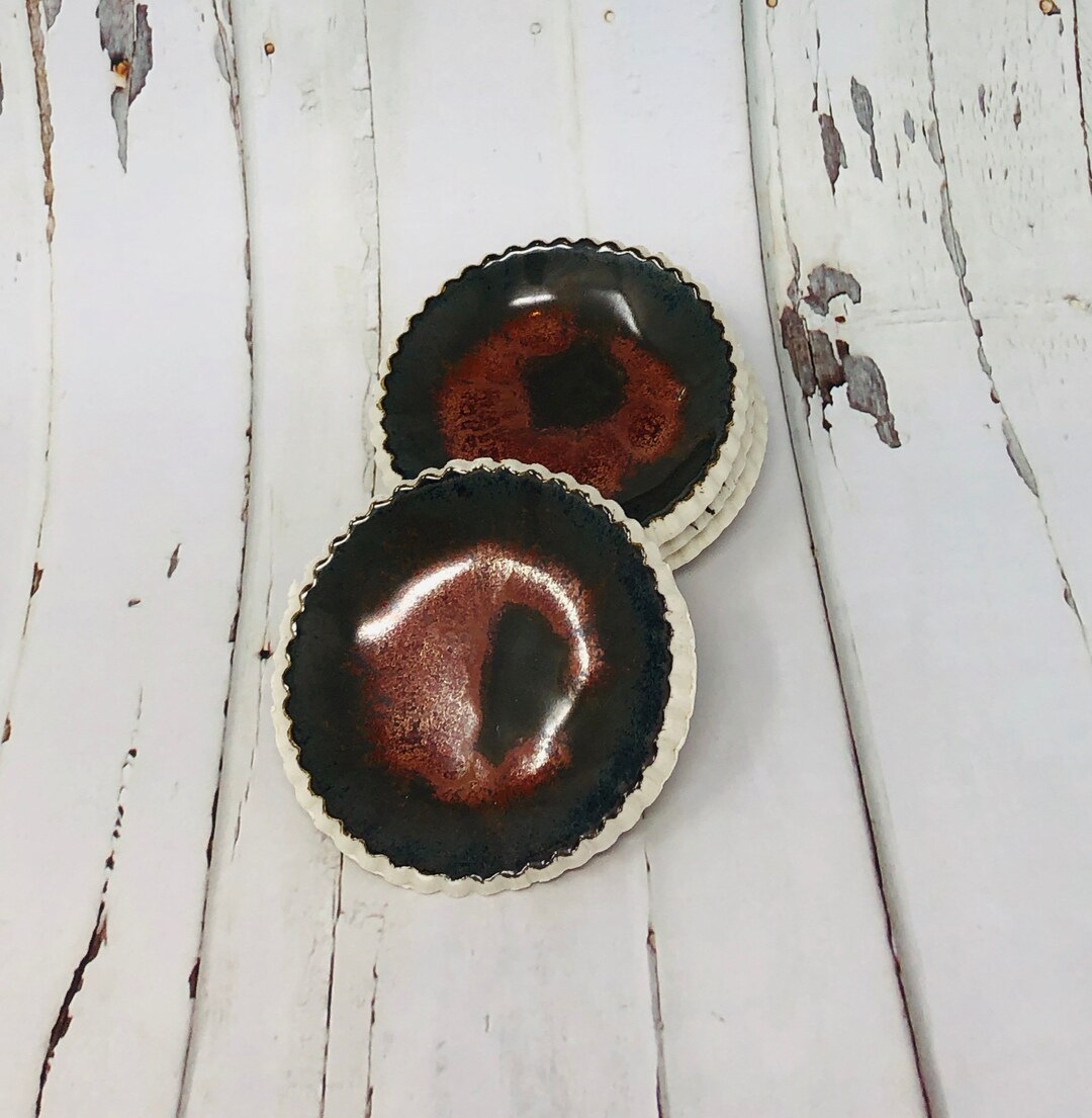 Catch-all Plates / Trinket Dish Set/ Small Scalloped Plate Set - Etsy ...