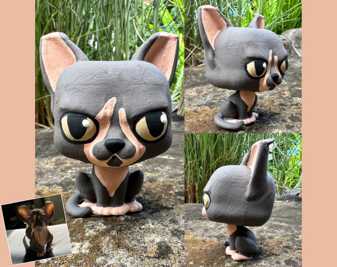 Sphynx Cat Figurine, Naked Cat, Hairless Cat, Elf Sphynx, Pet Memorial ...
