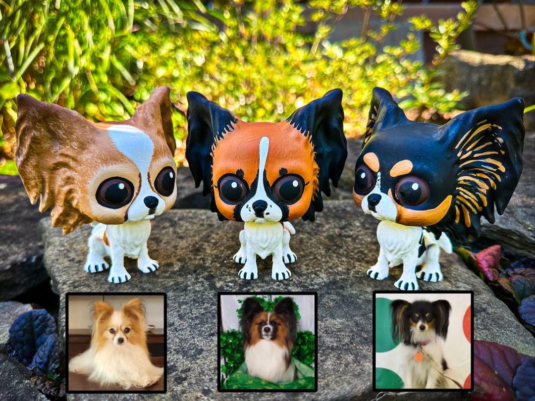Custom Papillon Figurine, Dog Art, Pet Memorial, Custom Pet Painting ...