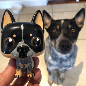 Custom Australian Cattle Dog Figurine, Heeler Art, Queensland Heeler ...