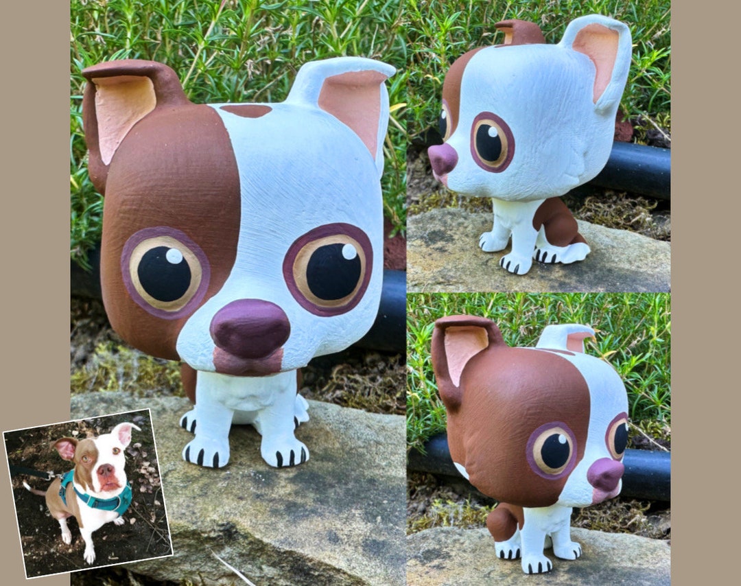 Pitbull Figurine, Custom Pet Painting, Bully Breed, Pitty, Pibble ...