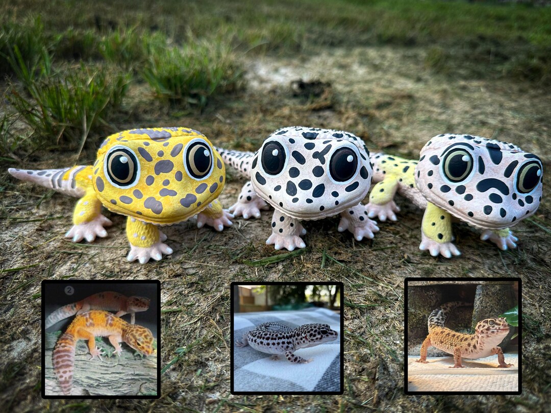 Custom Leopard Gecko Figurine, Gecko Painting, Artist, Pet Memorial ...