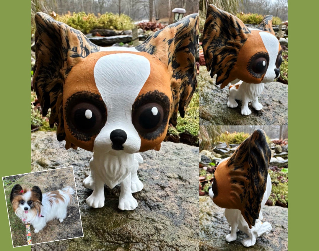 Papillon Figurine, Papillon Dog Art, Papillon Lovers, Papillon Puppy ...