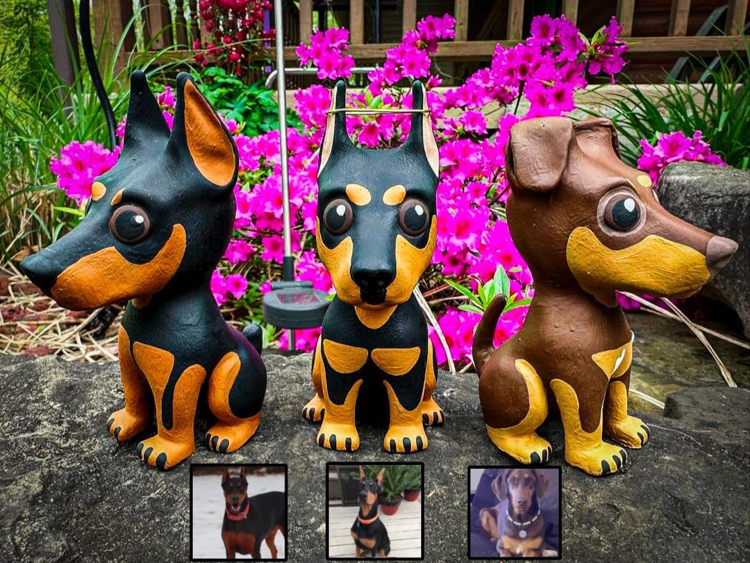 Custom Doberman Pinscher Figurine, Doberman Gifts, Doberman Art, Pet ...