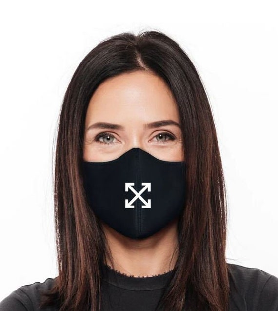 Unisex Face Mask off White Designer Style Black Color | Etsy