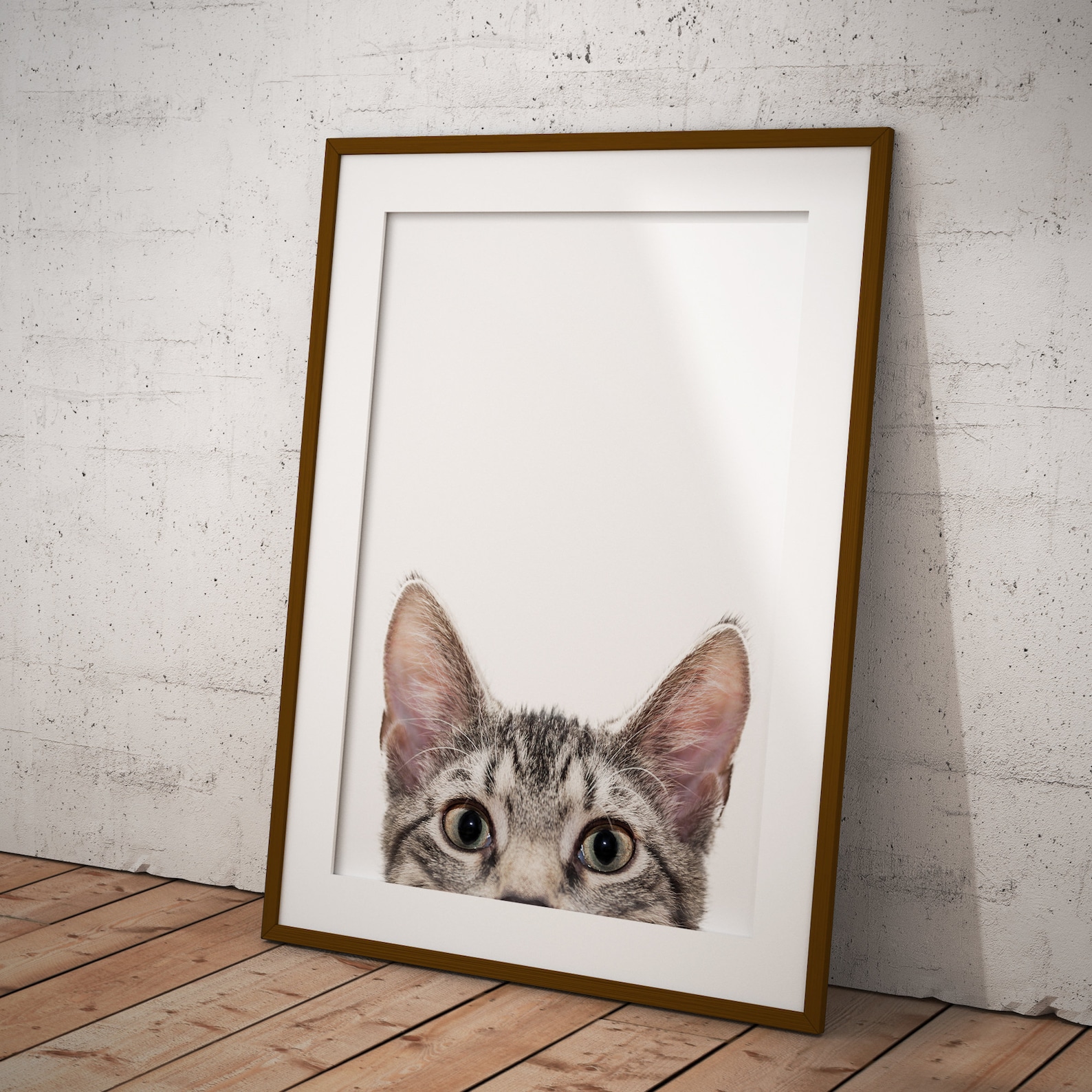 Printable Cat Wall Art Peeking Cat Art Print Funny Cat Wall Art Nursery ...