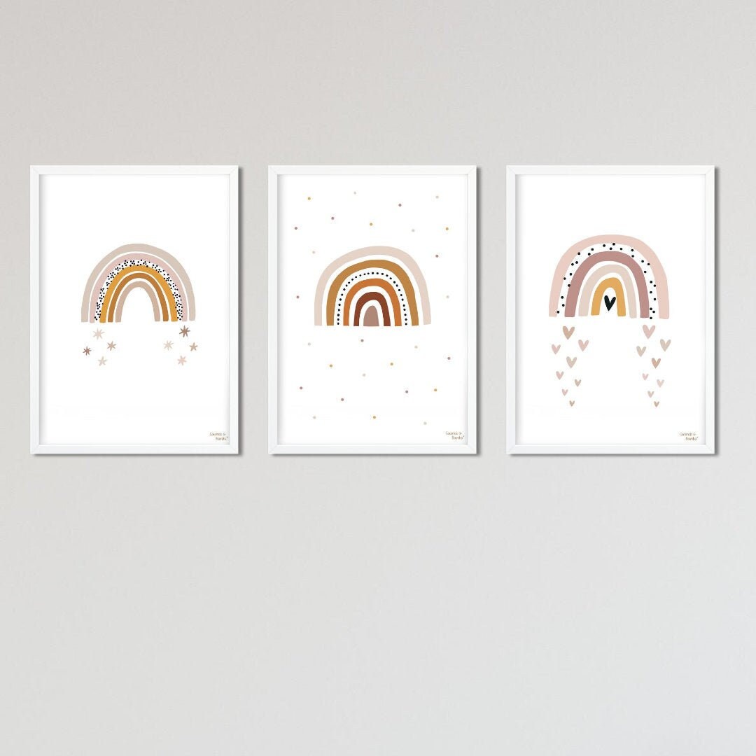 Rainbow Wall Art, Rainbow Printables, Kids Room Decoration, Printable ...
