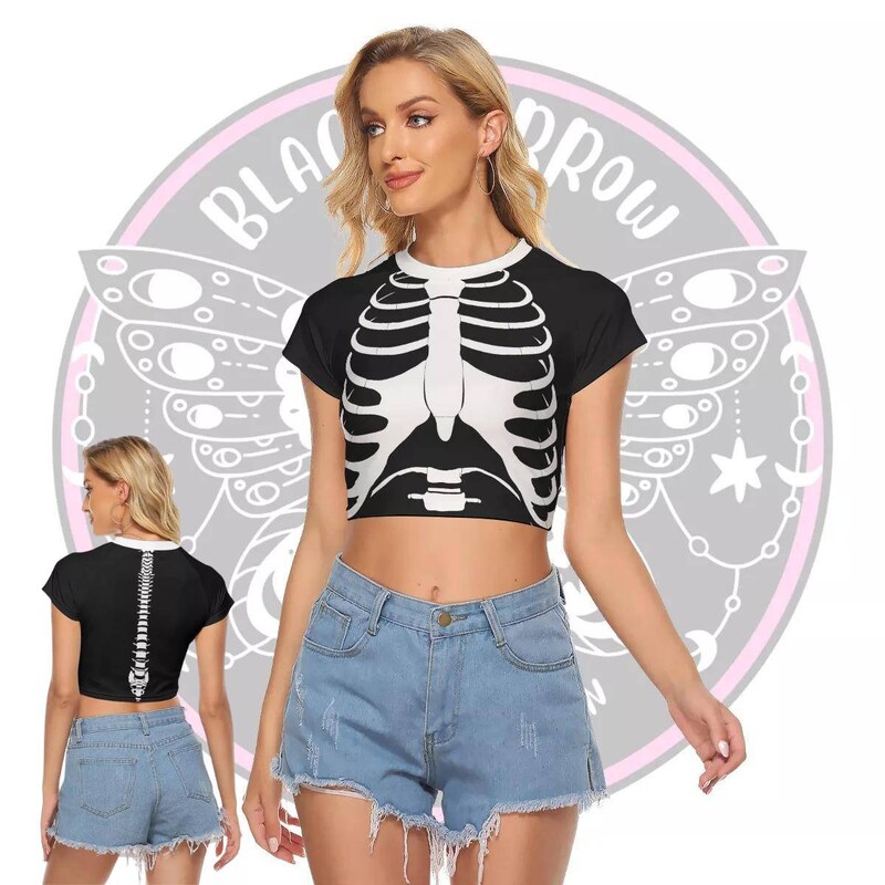 Skull Crop Top - Etsy