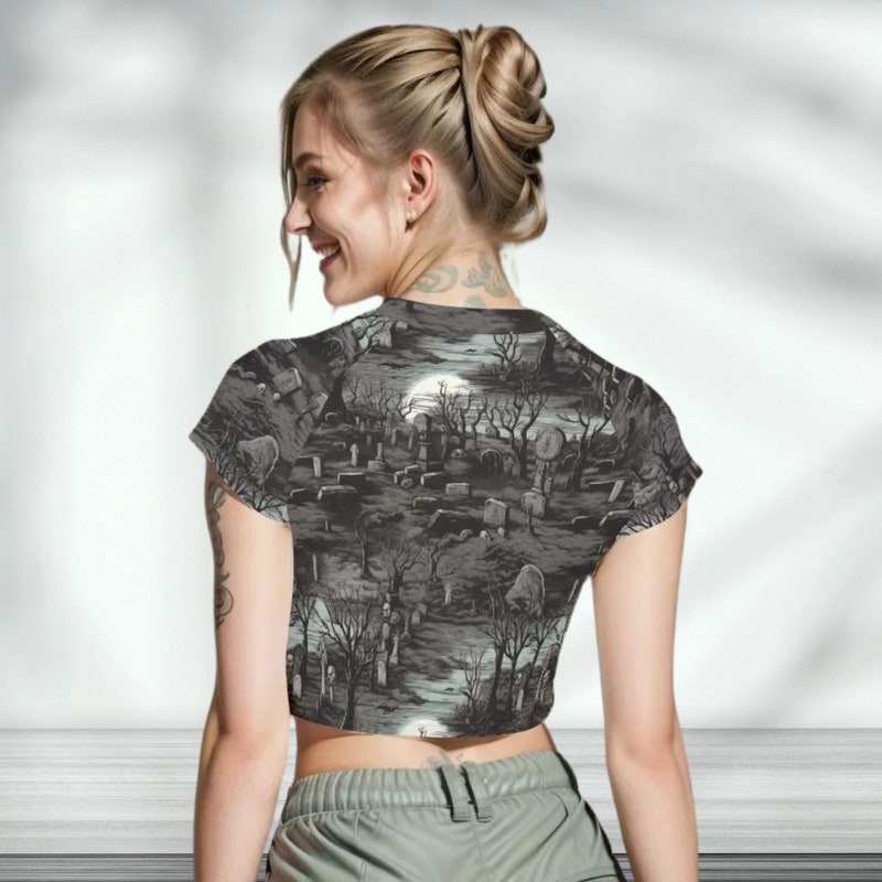 Gothic Goth Crop Top - Etsy