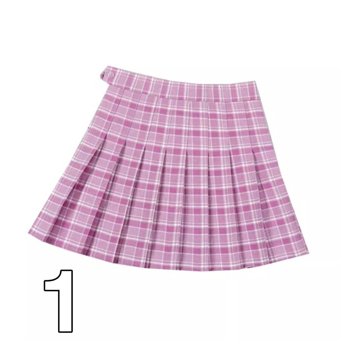 Pastel Purple Plaid Pleated Mini Skirt With Under Shorts Etsy