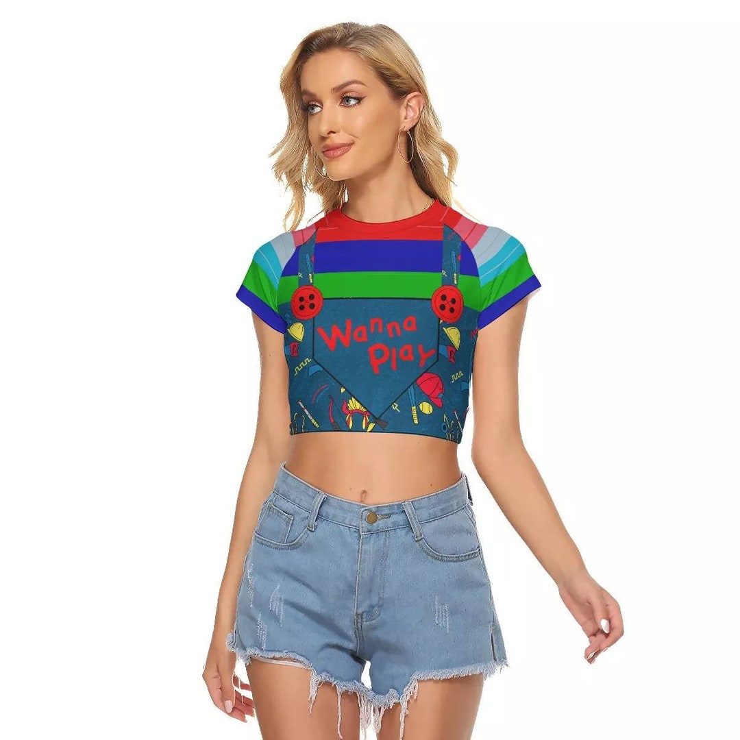 Chucky Outfit Crop Top Horror Design Cropped Tshirt - Etsy