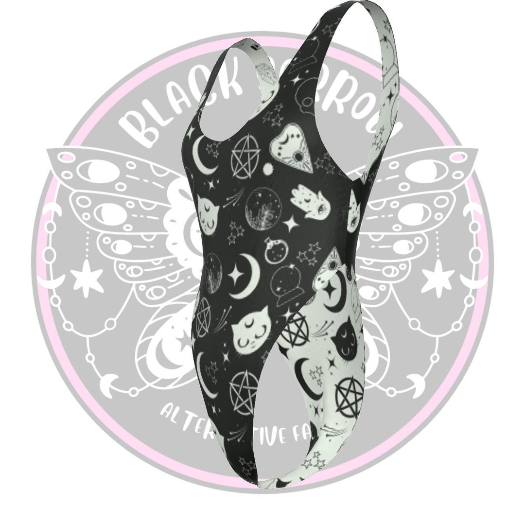 Celestial Swimsuit, Goth Swimwear, Witchy Swimming Costume, Gothic ...