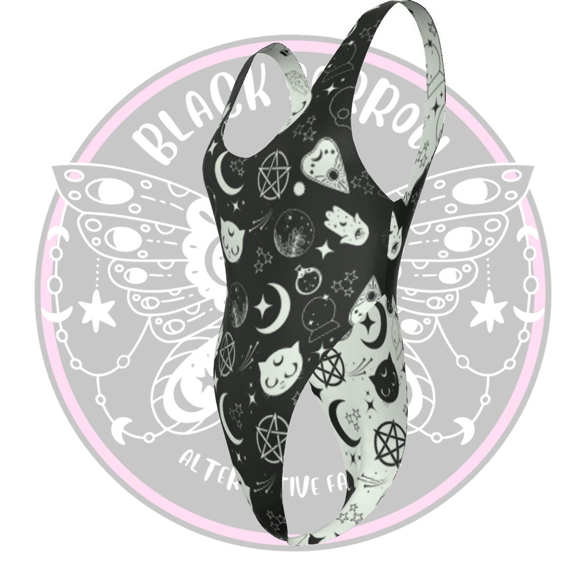 Celestial Swimsuit Goth Swimwear Witchy Swimming Costume - Etsy