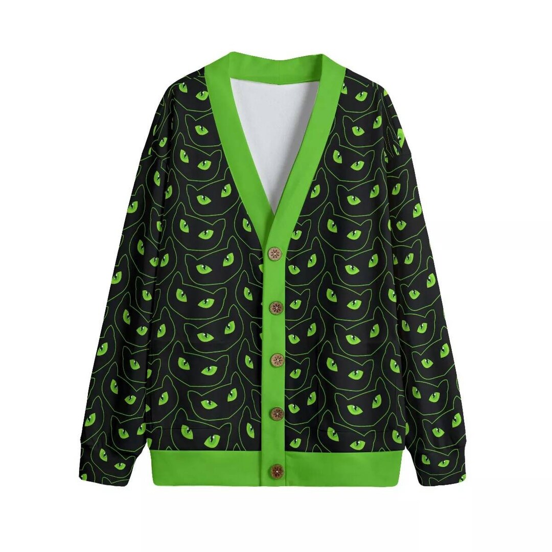 Goth Cardigan Sweater, Gothic Jumper, Cat Cardigan, Alternative ...