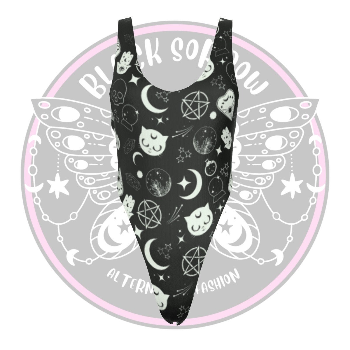 Celestial Swimsuit Goth Swimwear Witchy Swimming Costume - Etsy