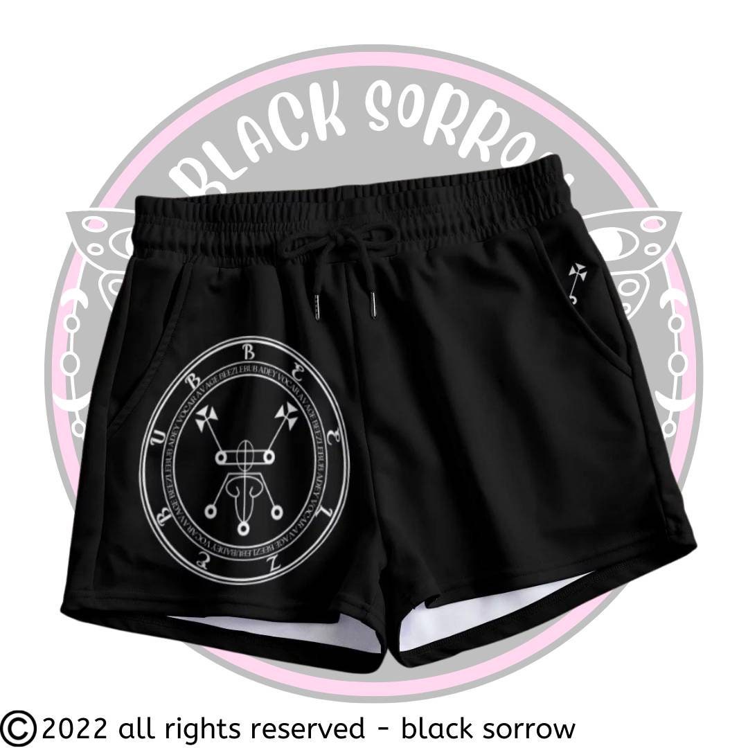 Beelzebub Sigil Shorts, Demon God Beelzebul Short Pants, Goth Clothing ...