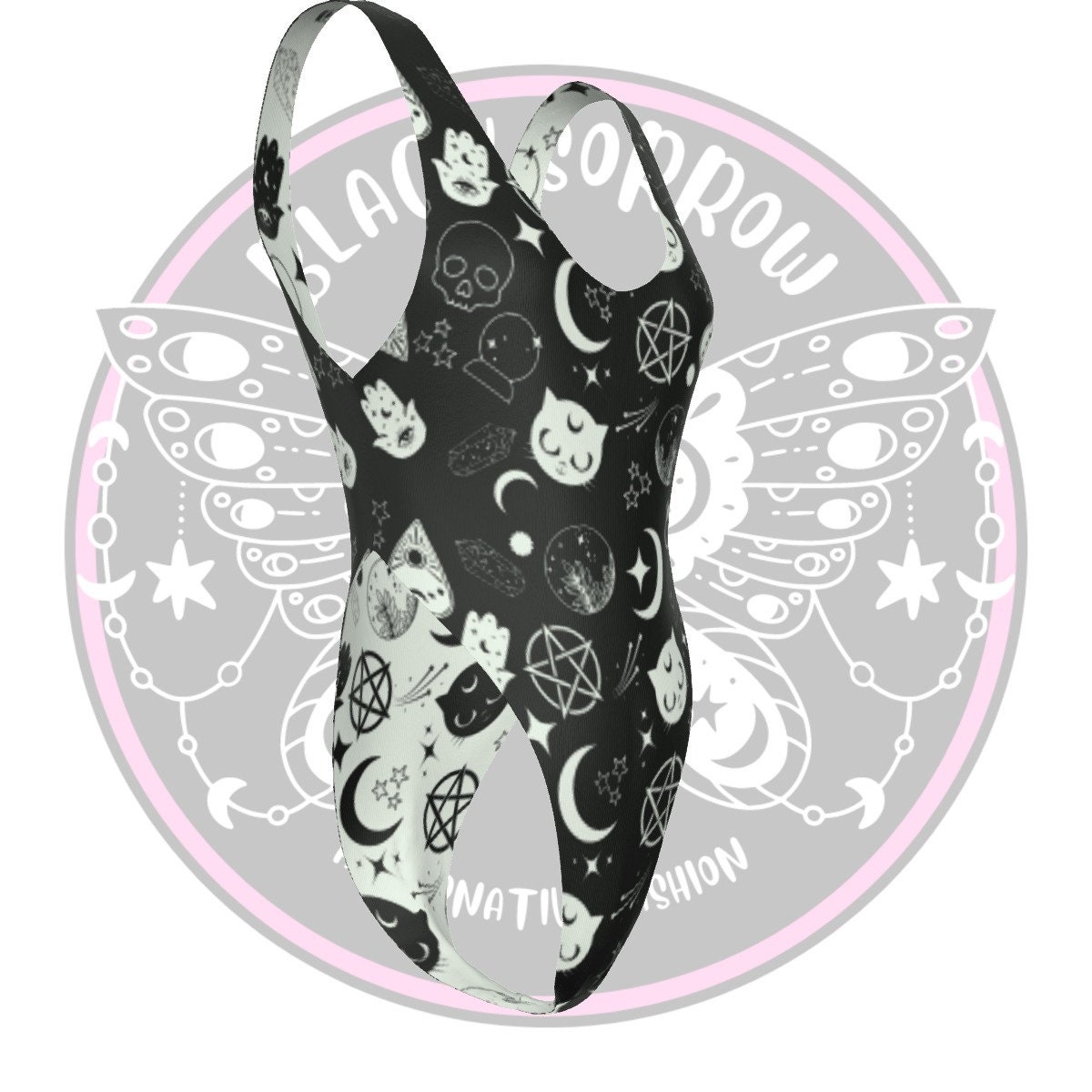 Celestial Swimsuit Goth Swimwear Witchy Swimming Costume - Etsy