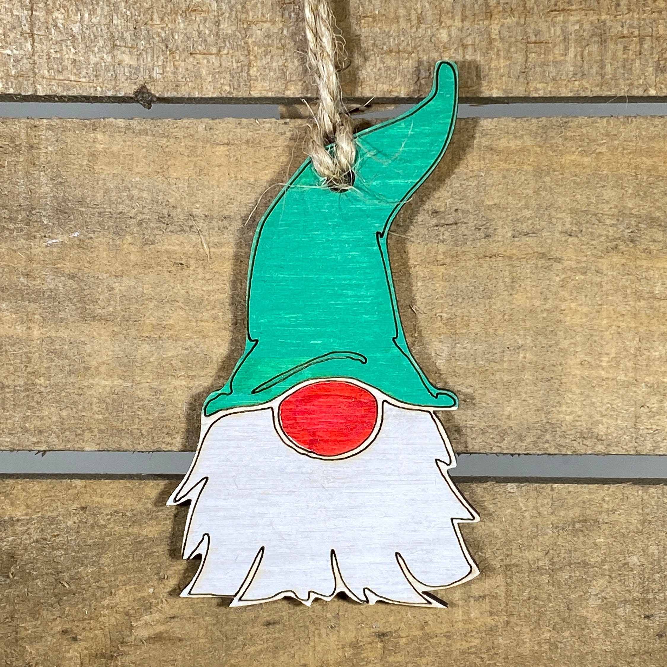 Short Garden Gnome Ornement de Noël en bois - Etsy Canada