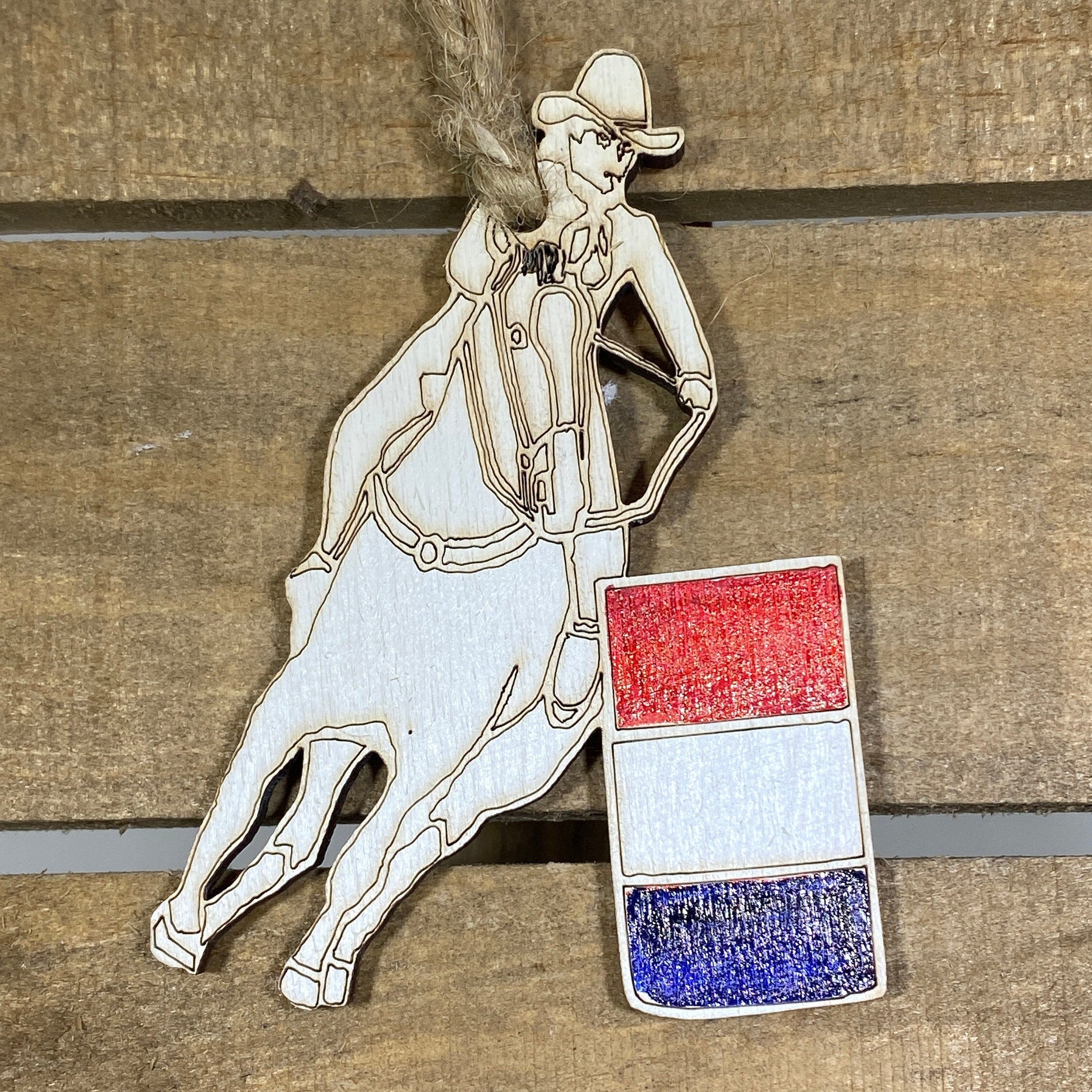 Barril Racing Wooden Christmas Ornaments - Etsy España