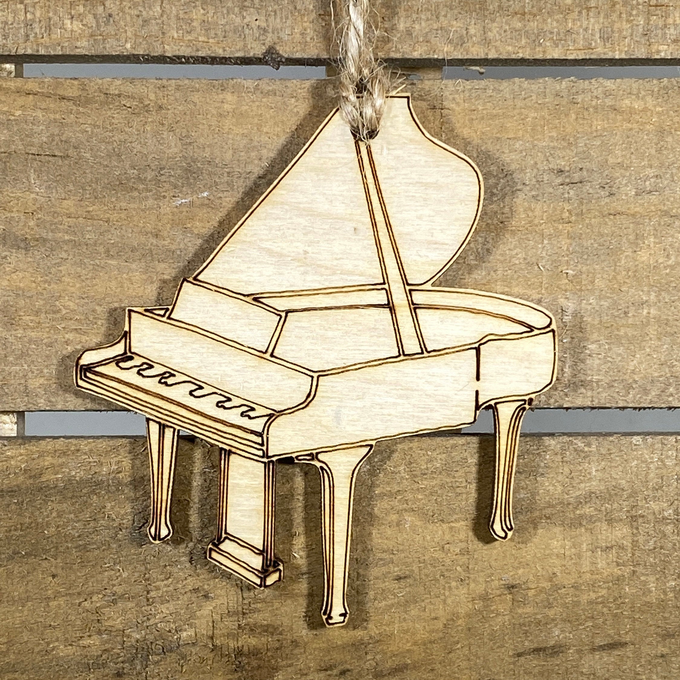 Grand Piano Wooden Christmas Ornaments - Etsy