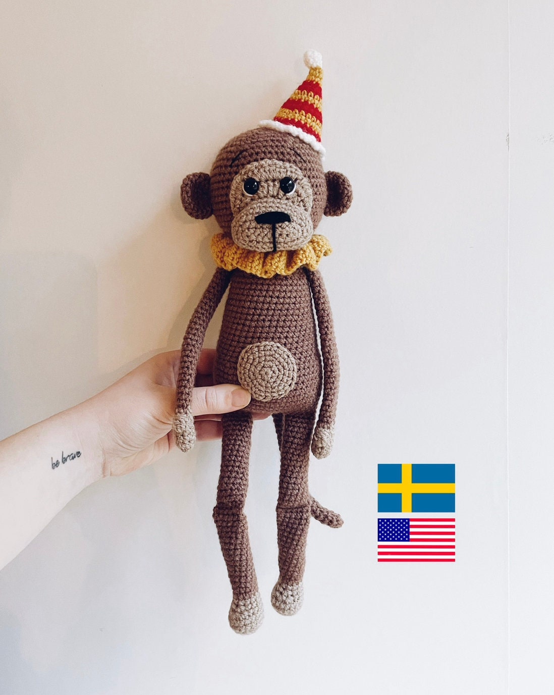 Crochet Pattern Andre the Circus Monkey - PDF Digital Pattern - Etsy