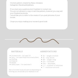 Crochet Pattern Helge the Moose - PDF Digital Pattern - Etsy