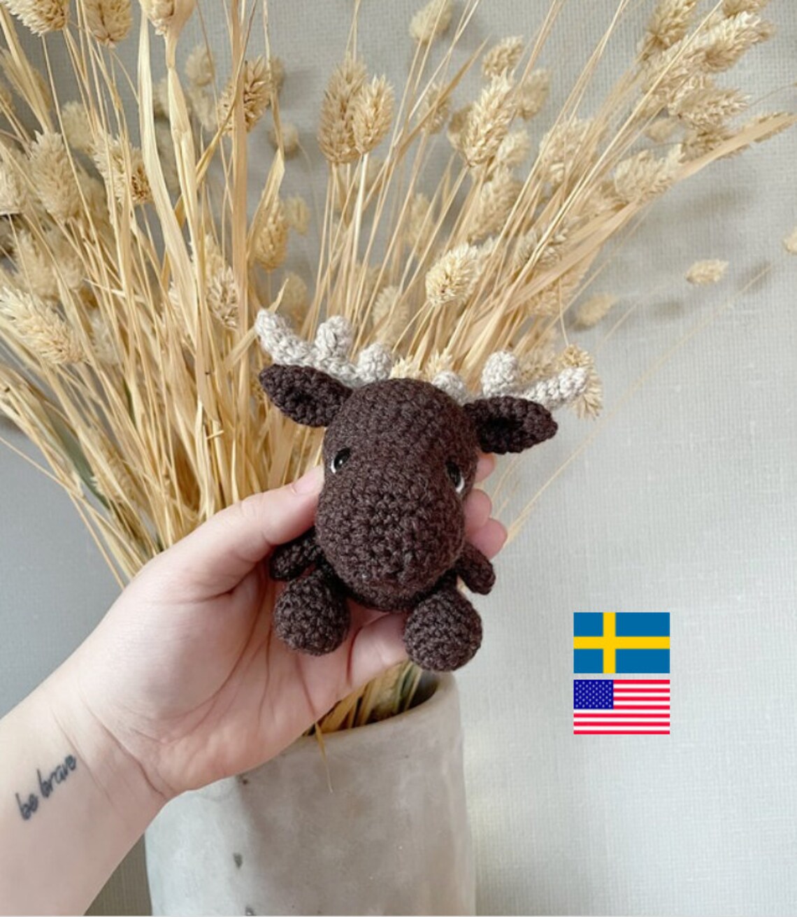 Crochet Pattern Helge the Moose - PDF Digital Pattern - Etsy