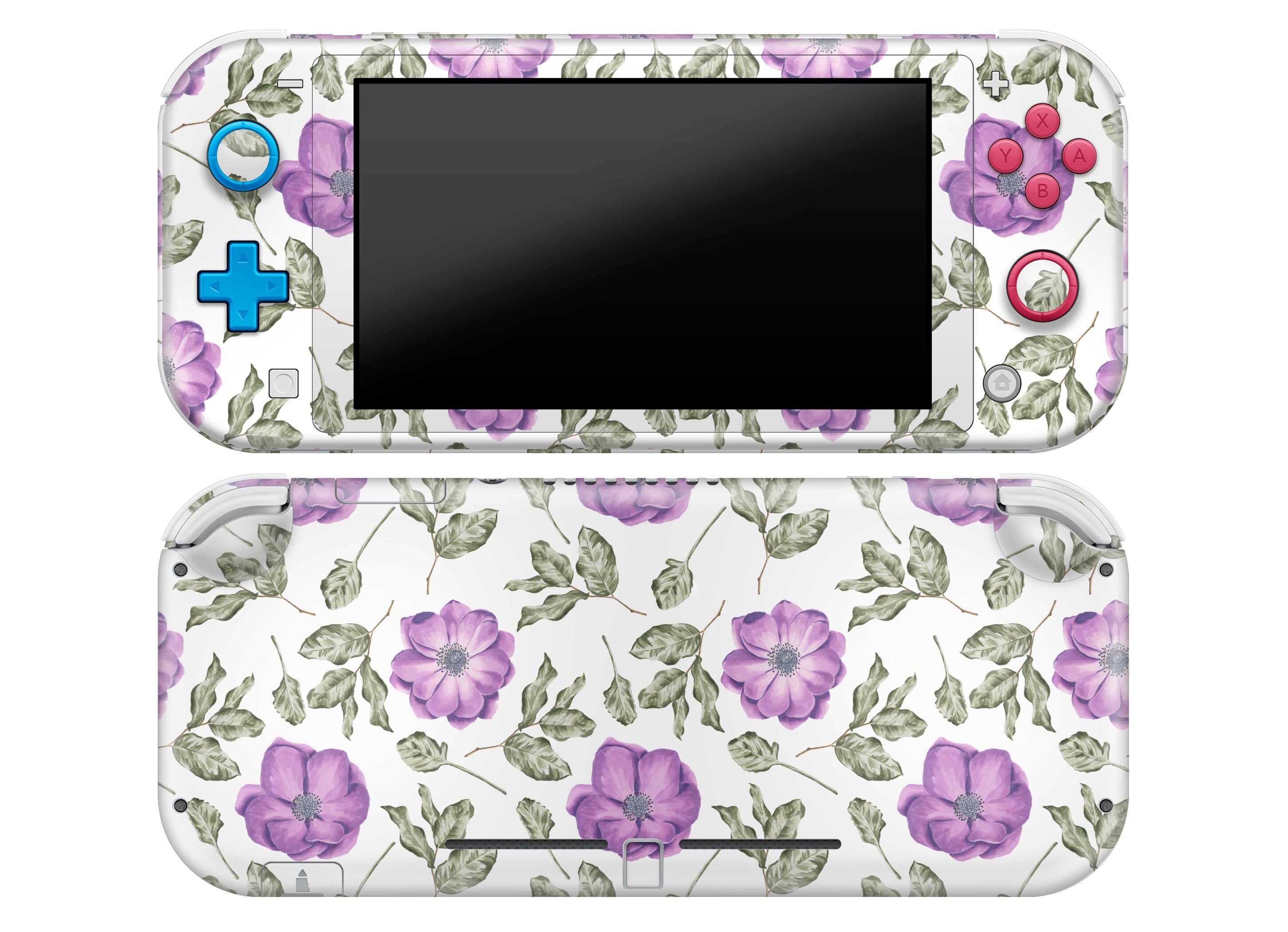 Anemone flowers nintendo vinyl skin gentle wildflowers switch | Etsy