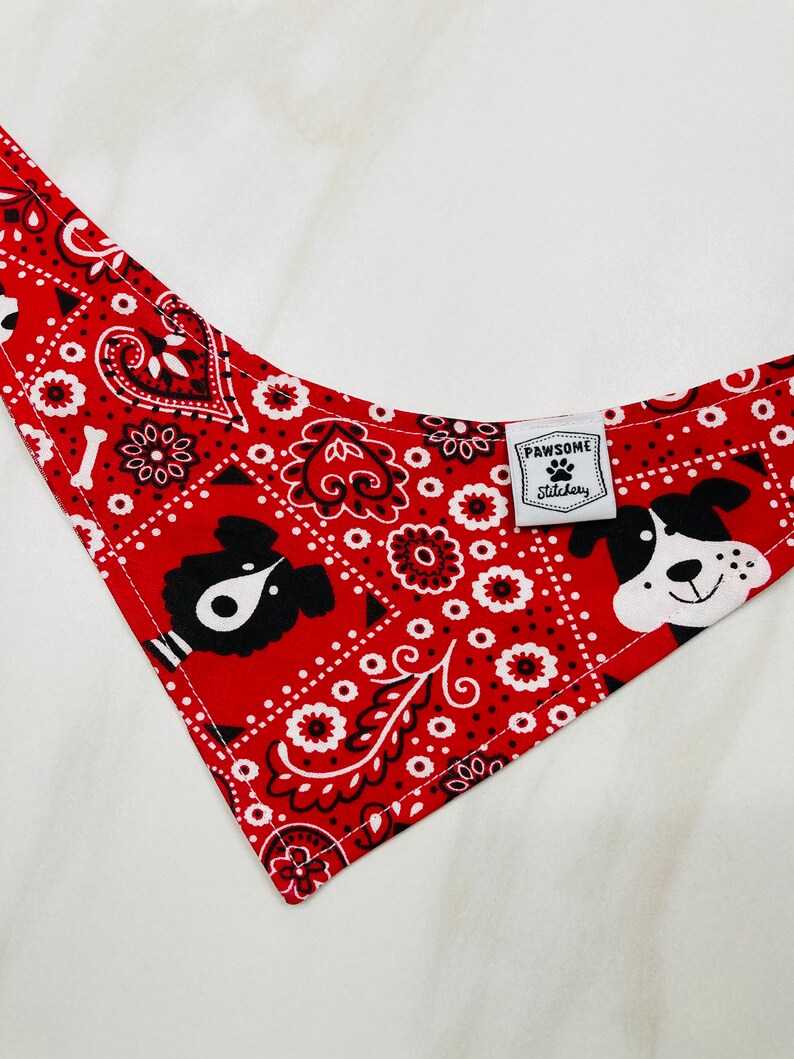 Custom Dog Bandana, Reversible Dog Bandana, Personalized Dog Bandana ...