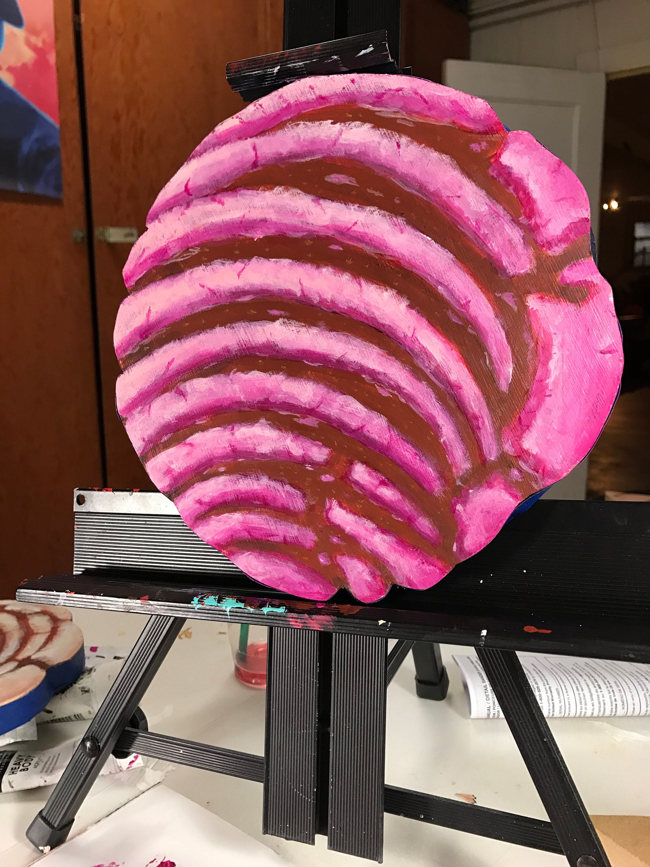 Concha Acrylic Paintings on Custom Cut Wood Panel, Pan Dulce (original ...