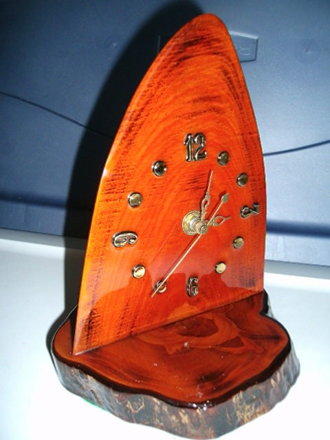 Handmade Wood Mantel/shelf Clock With Unique Glossy Coating. - Etsy