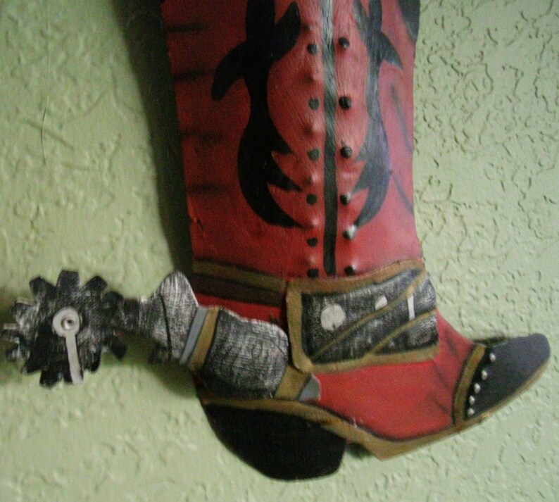 Cowboy Boot Welcome Sign-rustic Western Motif-hanging Wall Art-unique ...