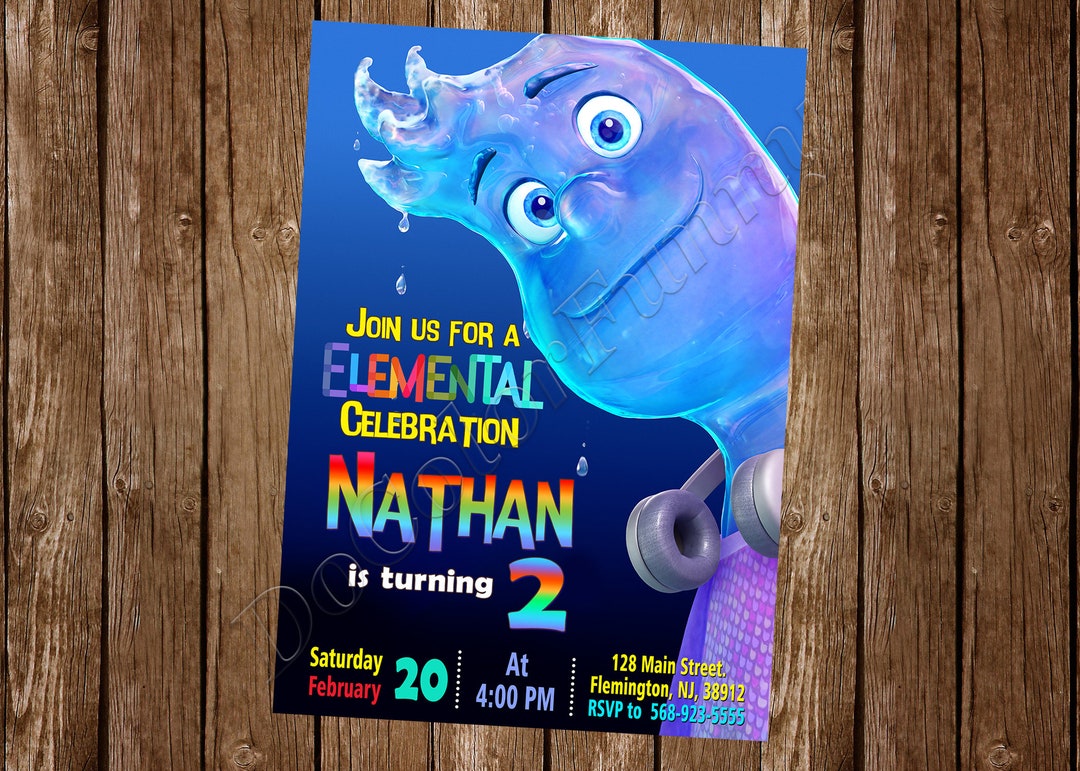 Elemental Invitation Elemental Birthday Elemental Party Elemental ...