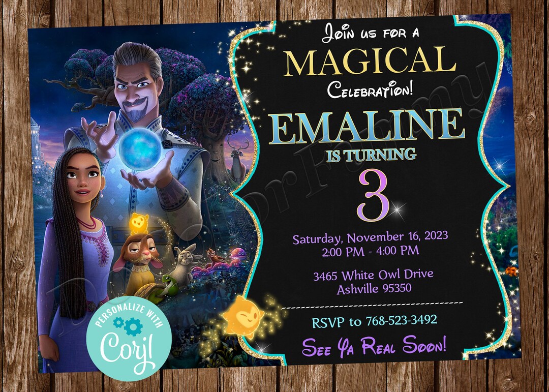 Wish Invitation Wish Birthday Wish Party Wish Invite Wish - Etsy