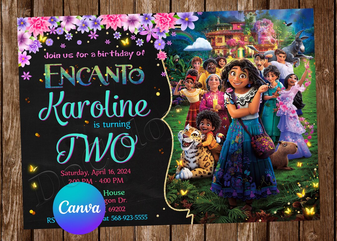 Encanto Invitation Birthday Party Encanto Birthday Invitation Mirabel ...