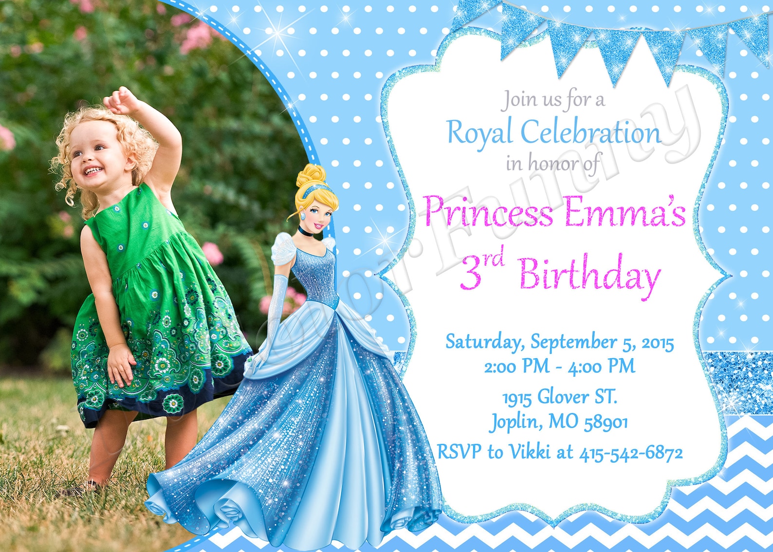 Cinderella Invitation Princess Cinderella Invitation Princess | Etsy
