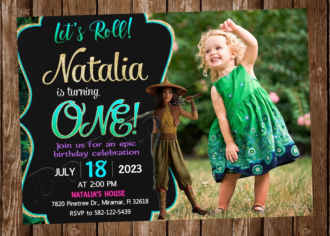 Raya and the Last Dragon Invitation Raya Invitation Raya Birthday Party ...