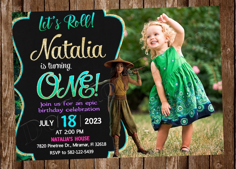 Raya and the Last Dragon Invitation Raya Invitation Raya Birthday Party ...