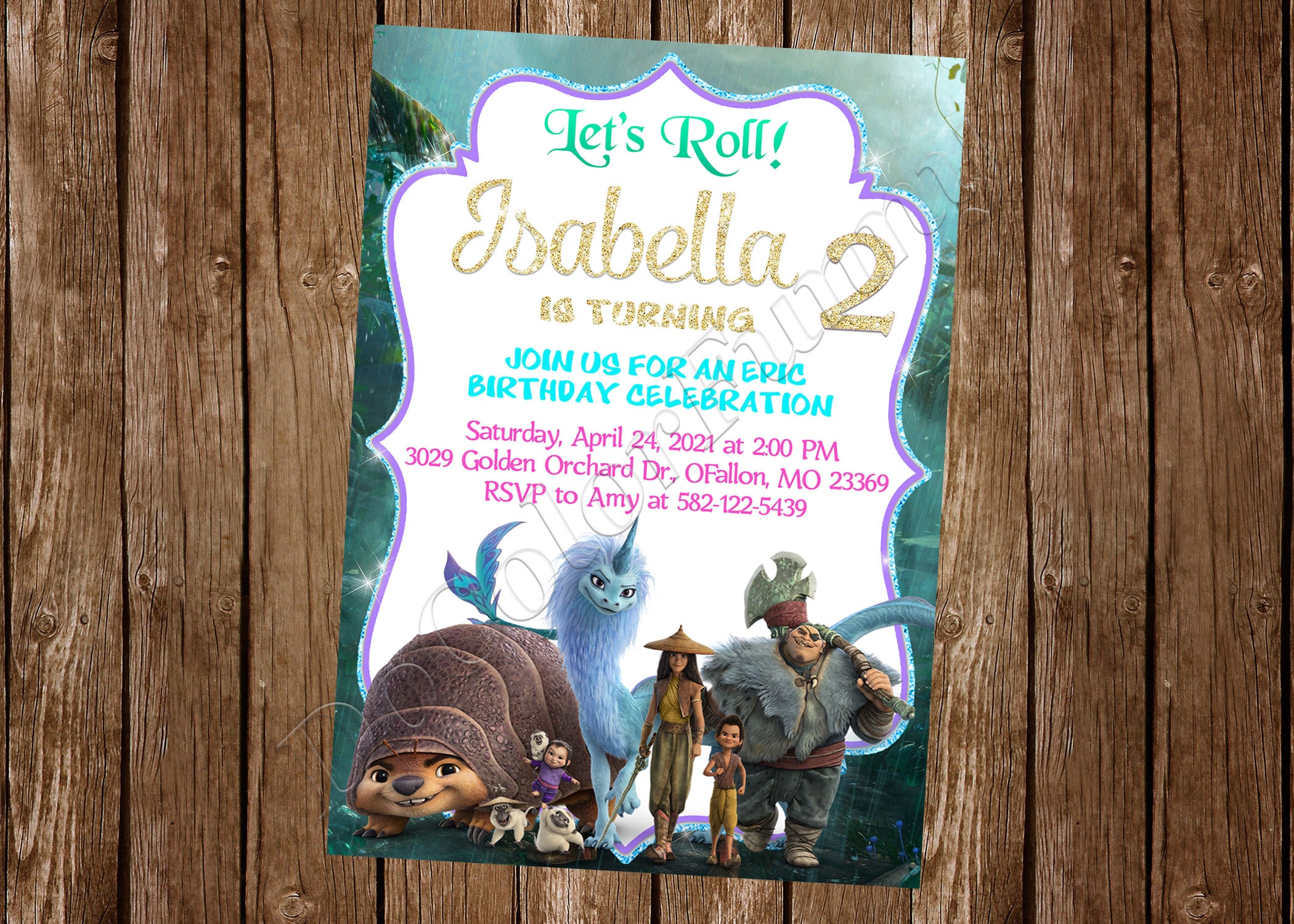 Raya and the Last Dragon Invitation Raya Invitation Raya - Etsy