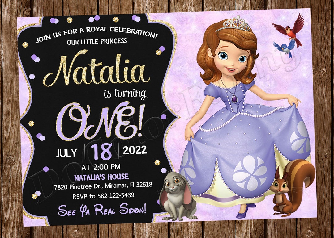 Sofia the First Invitation Sofia Invitation Princess Sofia the First ...